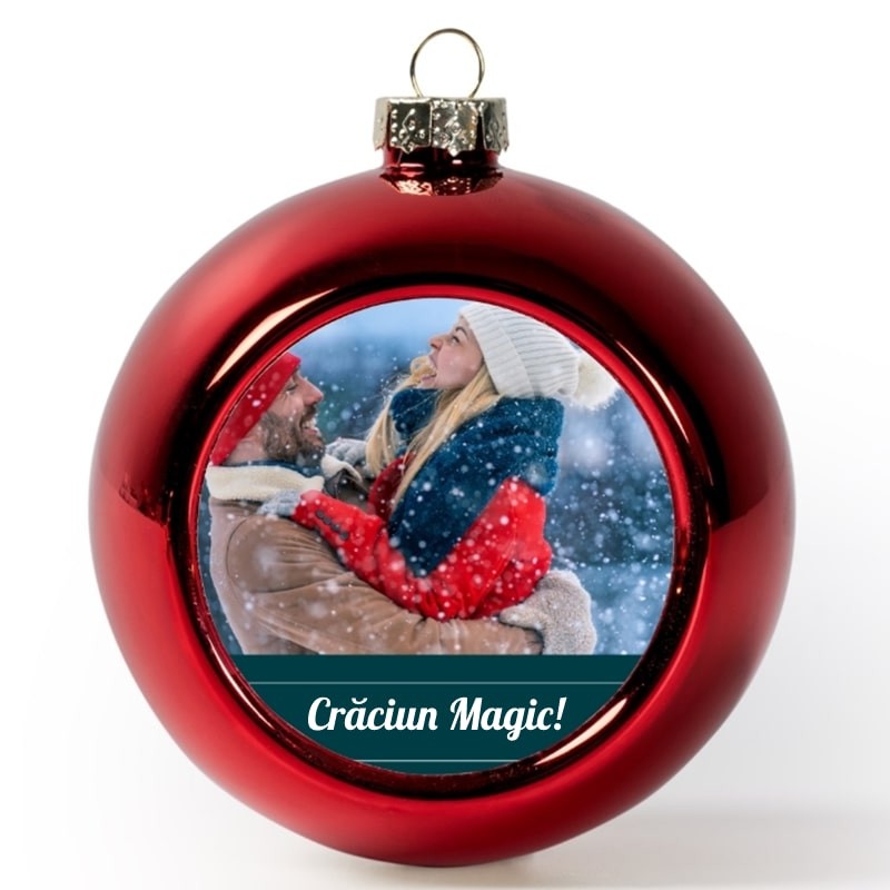 Glob de Brad personalizat - O poză si mesaj